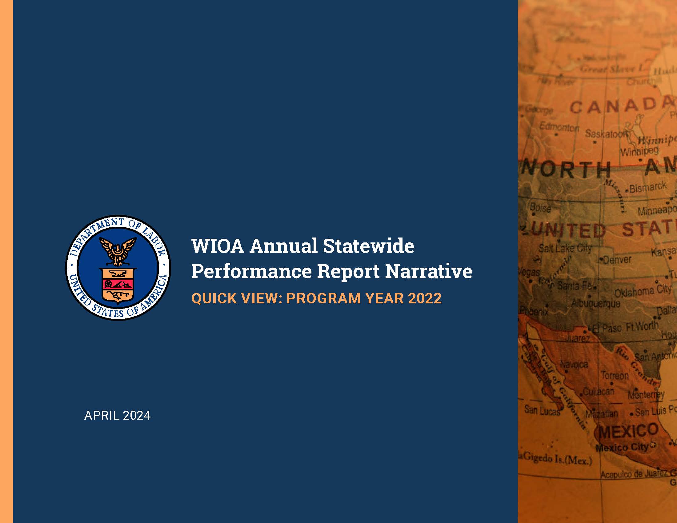 WIOA Annual Report Narrative Quick View | U.S. Department of Labor